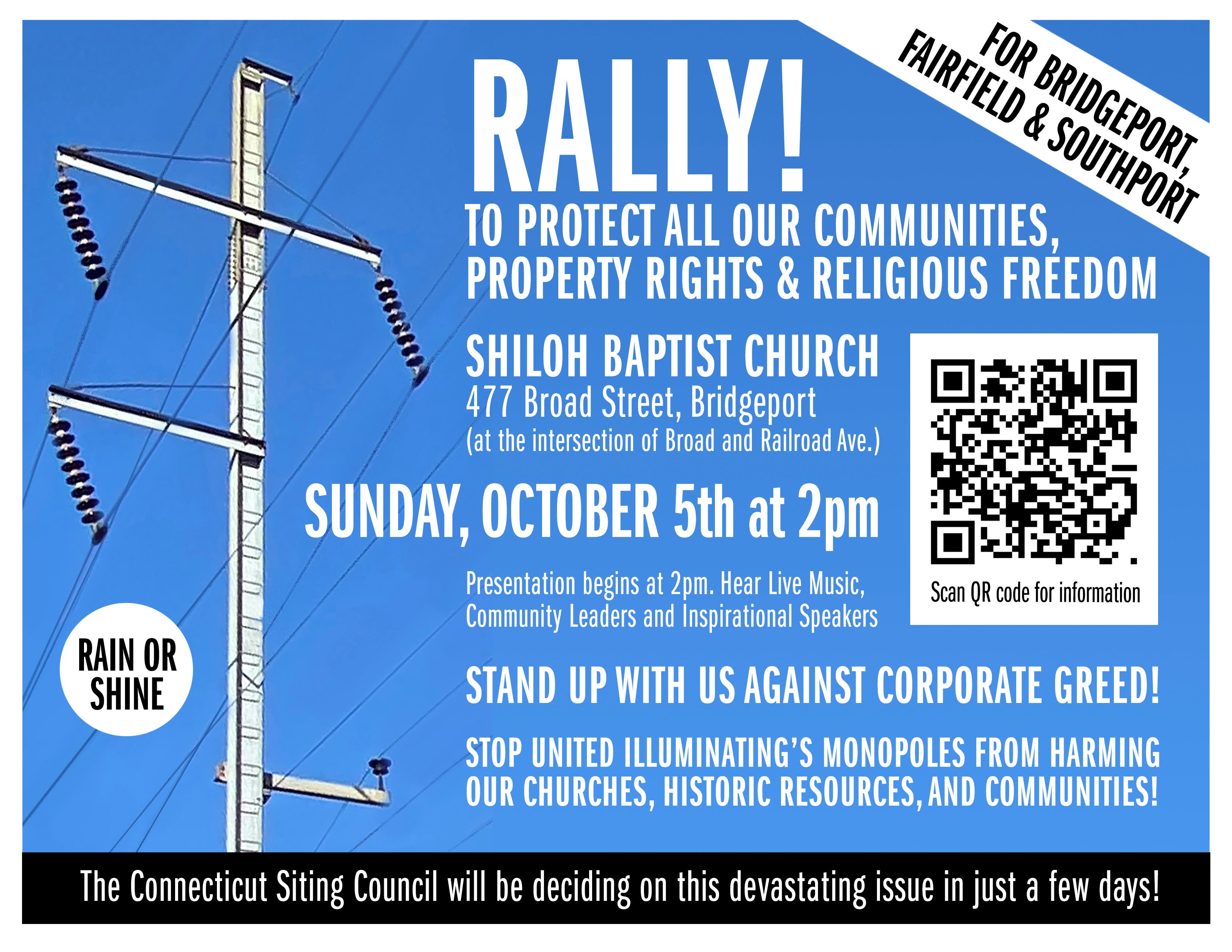 Rally Scheduled This Weekend In Bridgeport Against UI Monopole Project ...